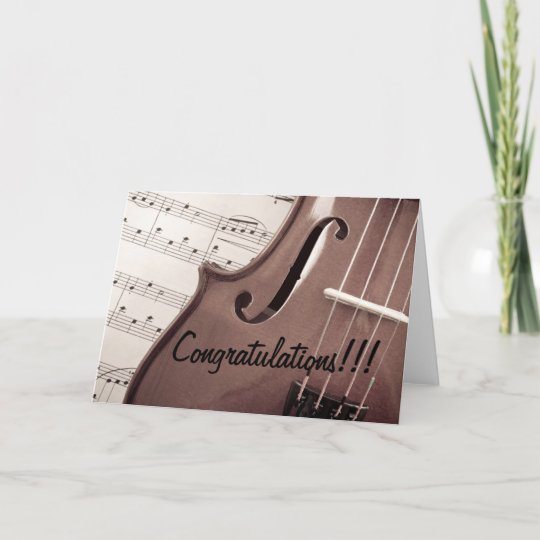 Musical Congratulations Card | Zazzle.co.uk