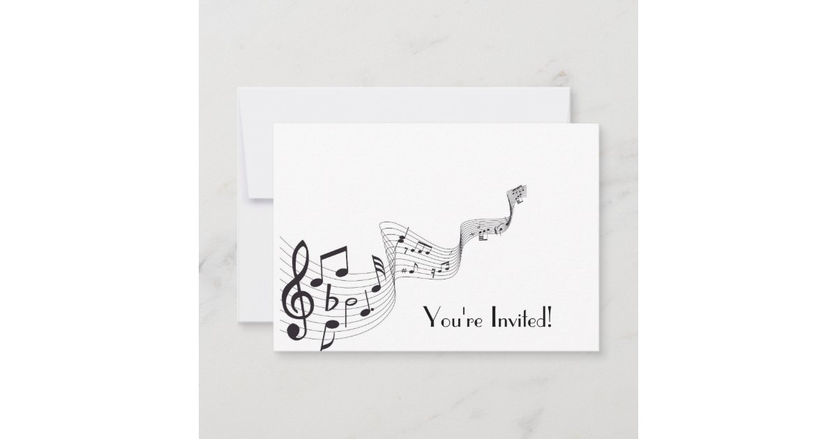 Musical Note Invitation Card | Zazzle