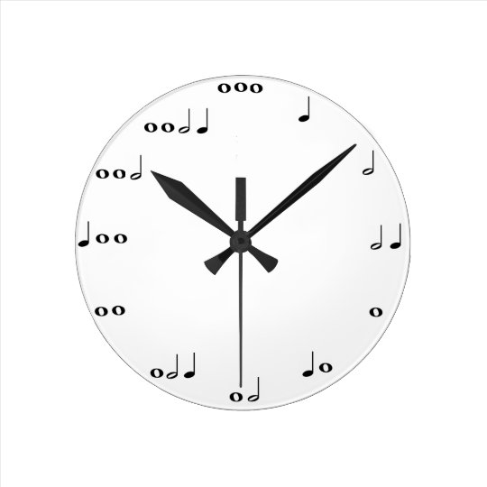 Musical notes clock | Zazzle.co.uk