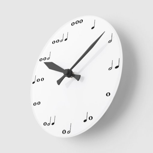 Musical notes clock | Zazzle