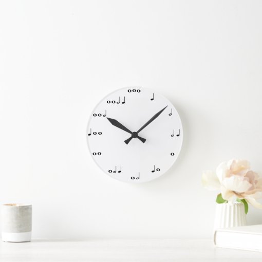 Musical notes clock | Zazzle