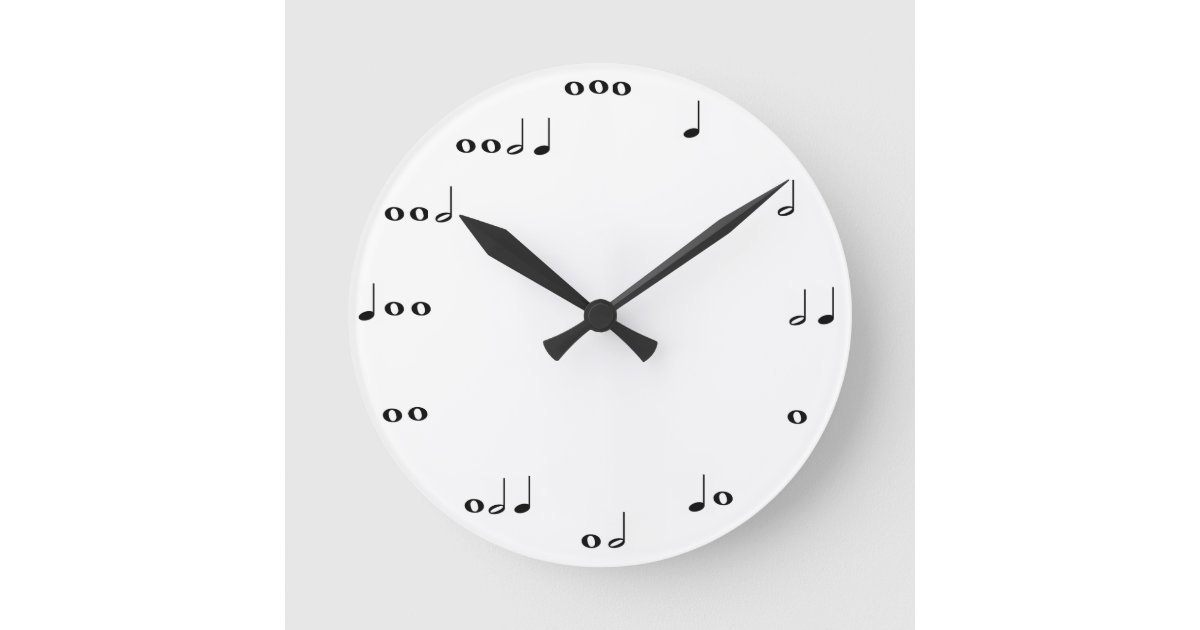 Musical notes clock | Zazzle