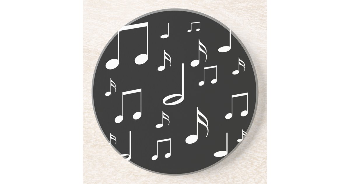 musical notes coaster | Zazzle