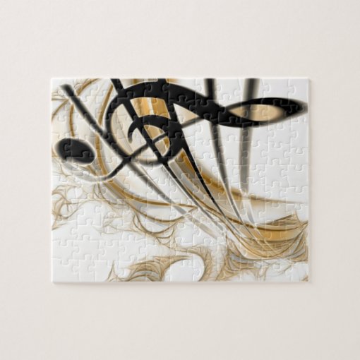 Musical Notes Elegant Jigsaw Puzzle | Zazzle