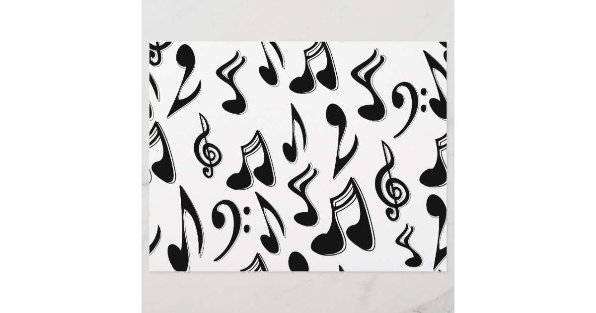 Musical Notes Scrapbook Paper | Zazzle