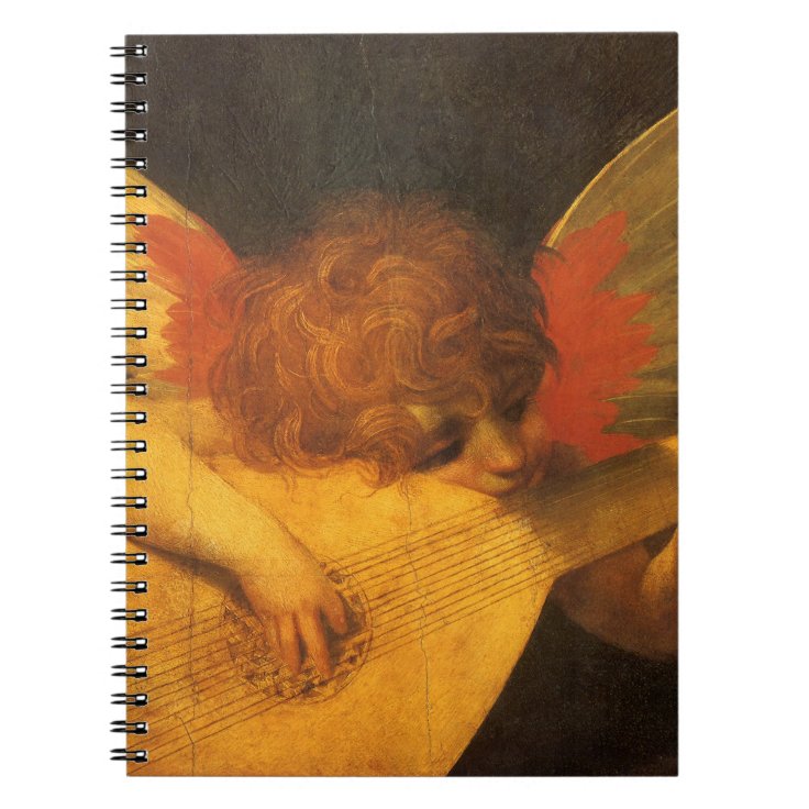 Musician Angel Playing Lute by Rosso Fiorentino Notebook | Zazzle