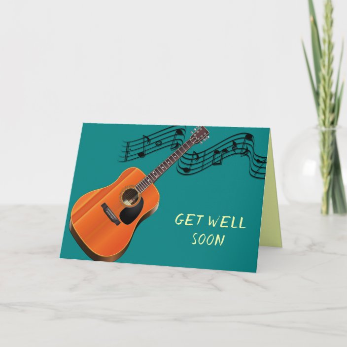 Musician Guitar Get Well Message and Scripture Card | Zazzle.co.uk