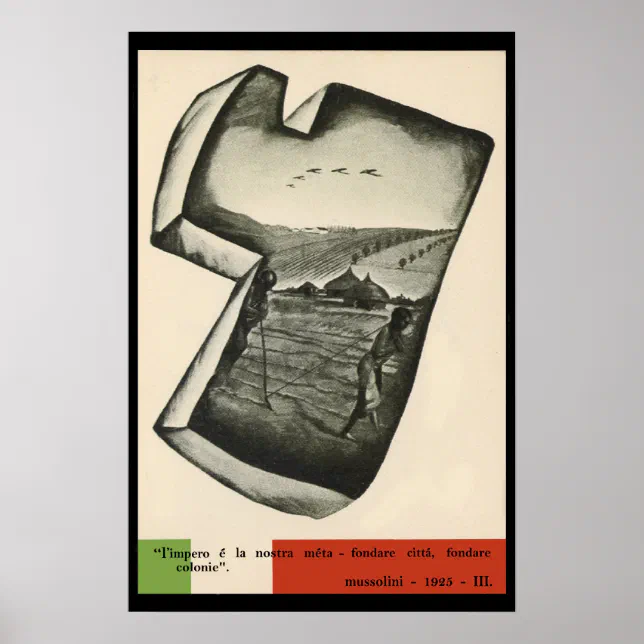 Mussolini Propaganda Poster | Zazzle
