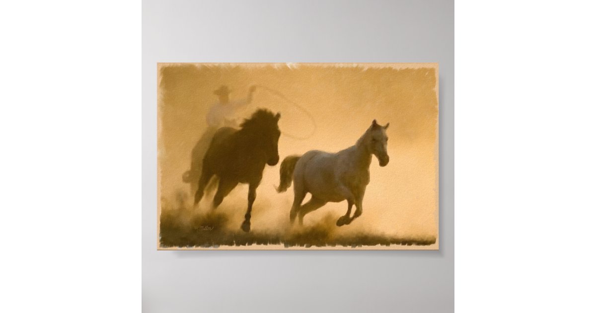 Mustang Roundup Poster | Zazzle