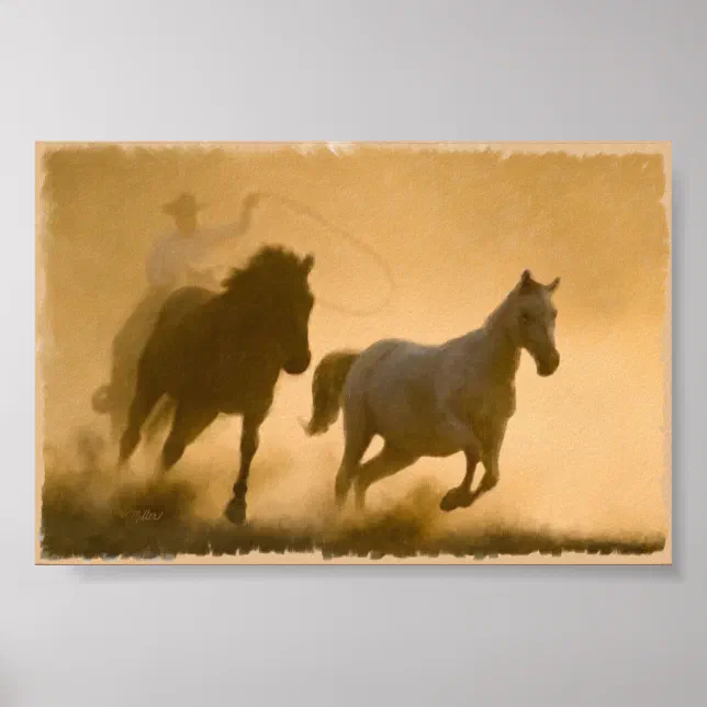 Mustang Roundup Poster | Zazzle
