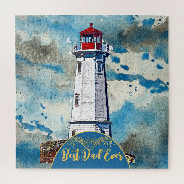 My Dad My Lighthouse Best Dad Ever Father's Day Jigsaw Puzzle | Zazzle