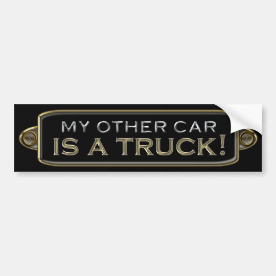 My Other Car Is A Truck Bumper Sticker | Zazzle.co.uk
