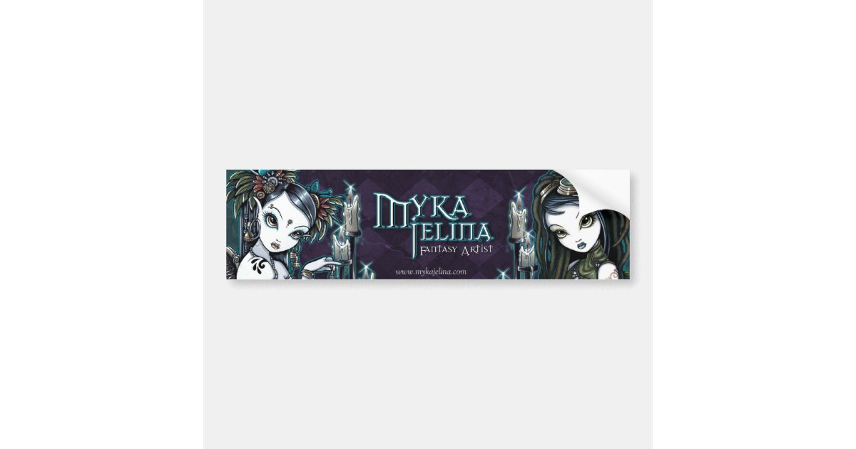 Myka Jelina Fantasy Art Logo Bumper Sticker | Zazzle