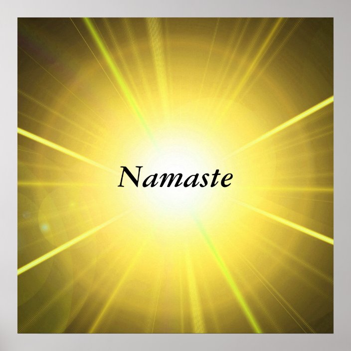 'Namaste' quote Poster | Zazzle.co.uk