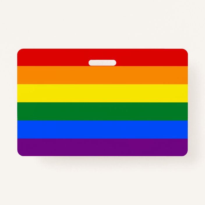 Name Badge with Pride flag of LGBT ID Badge | Zazzle.co.uk