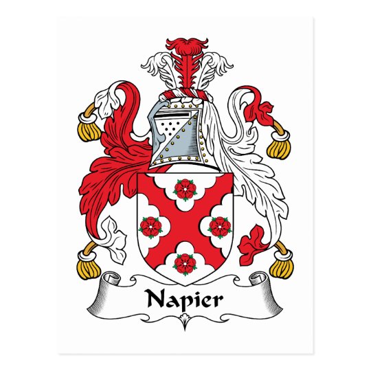 Napier Family Crest Postcard | Zazzle.co.uk