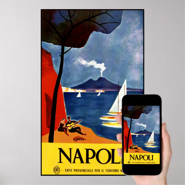 Napoli (Naples) vintage travel poster | Zazzle