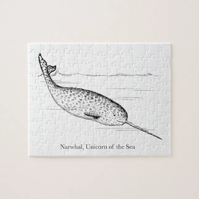 Narwhal Whale Unicorn of the Sea Jigsaw Puzzle | Zazzle