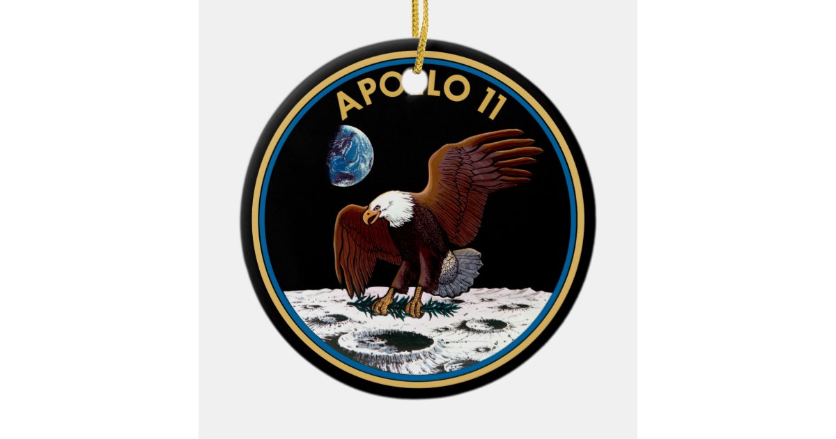 NASA Apollo 11 Moon Landing Lunar Patch Insignia Ceramic Tree ...