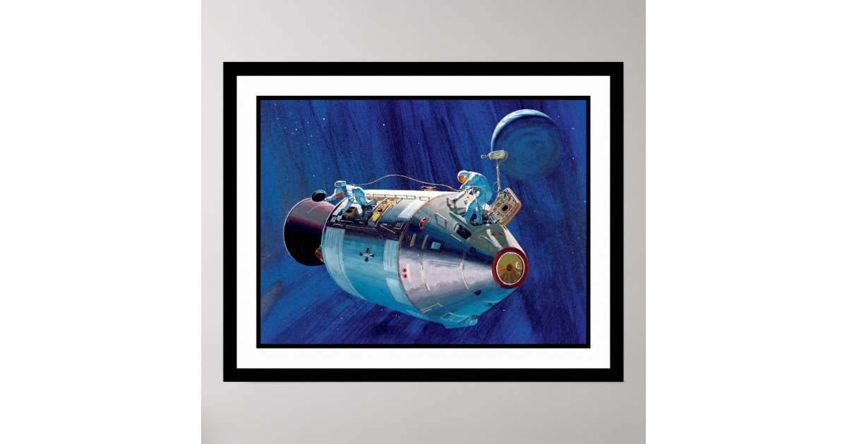 NASA Apollo 15 Command Service Module Artwork Poster | Zazzle