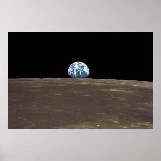 NASA / Earth View From Moon / Poster | Zazzle