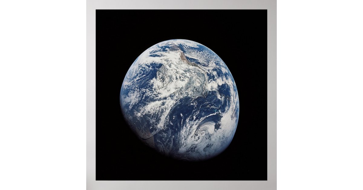 NASA / Earth View From Moon Poster | Zazzle
