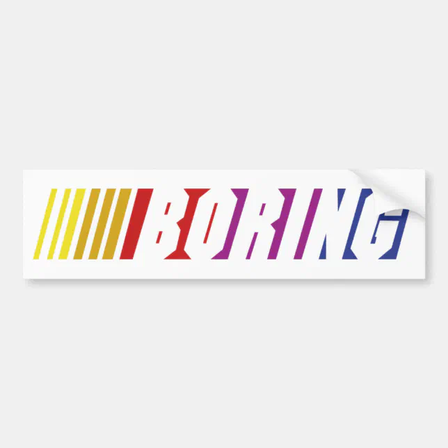 Nascar Boring Bumper Sticker | Zazzle