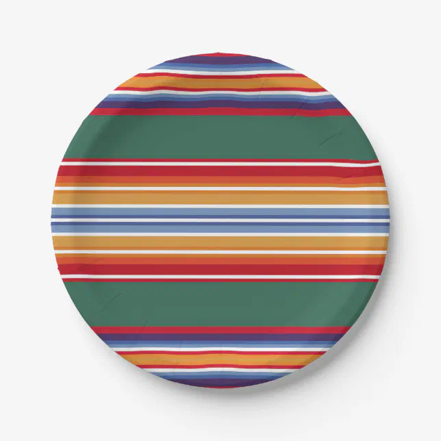 native american indian traditional textile motifs paper plate | Zazzle