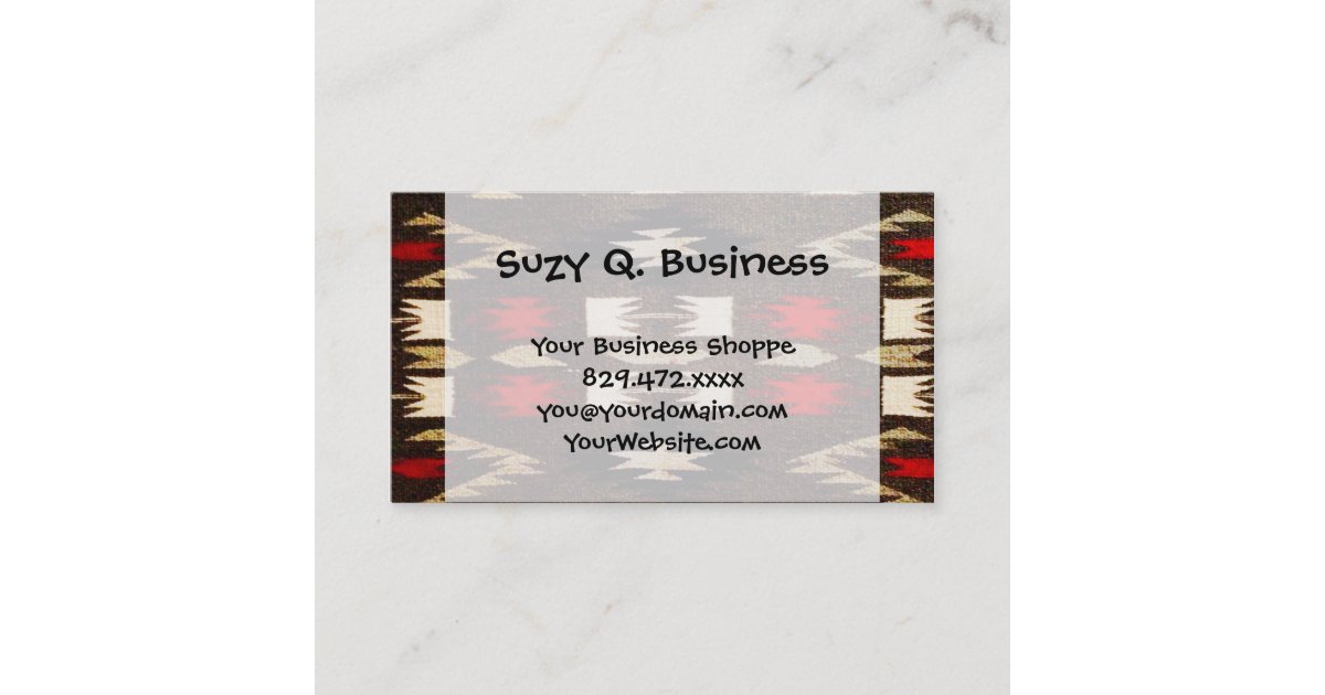 Native American Tribal Design Print Business Card | Zazzle