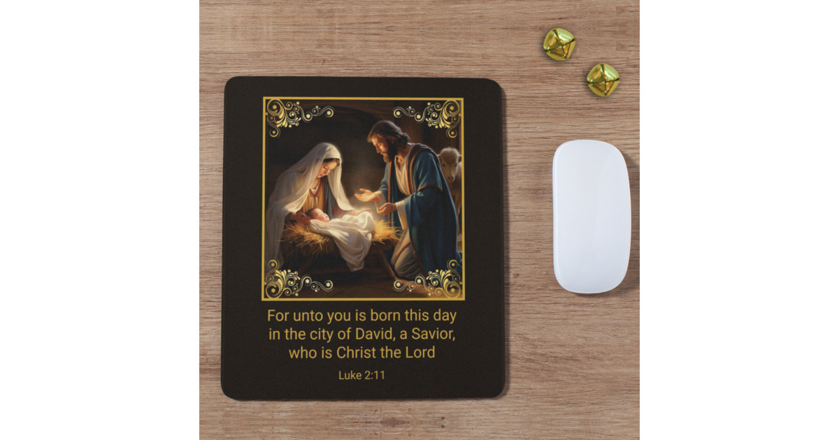 Nativity Holy Family Religious Mouse Mat | Zazzle