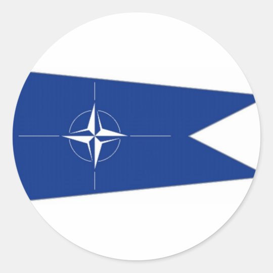 NATO Flag Classic Round Sticker | Zazzle.co.uk