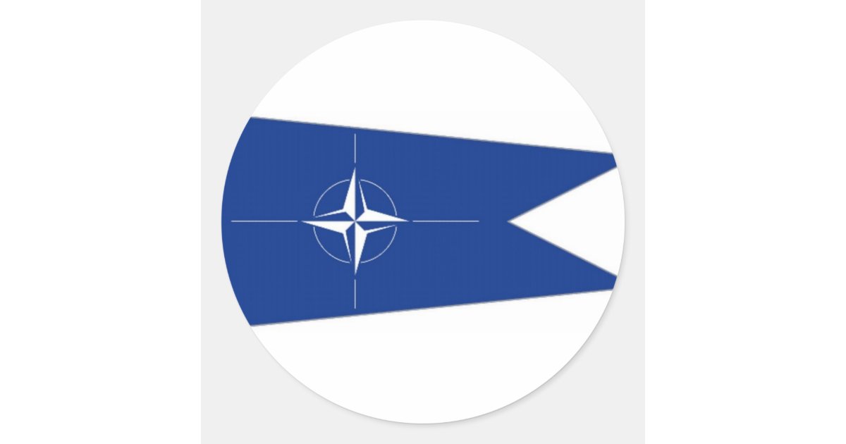 NATO Flag Classic Round Sticker | Zazzle