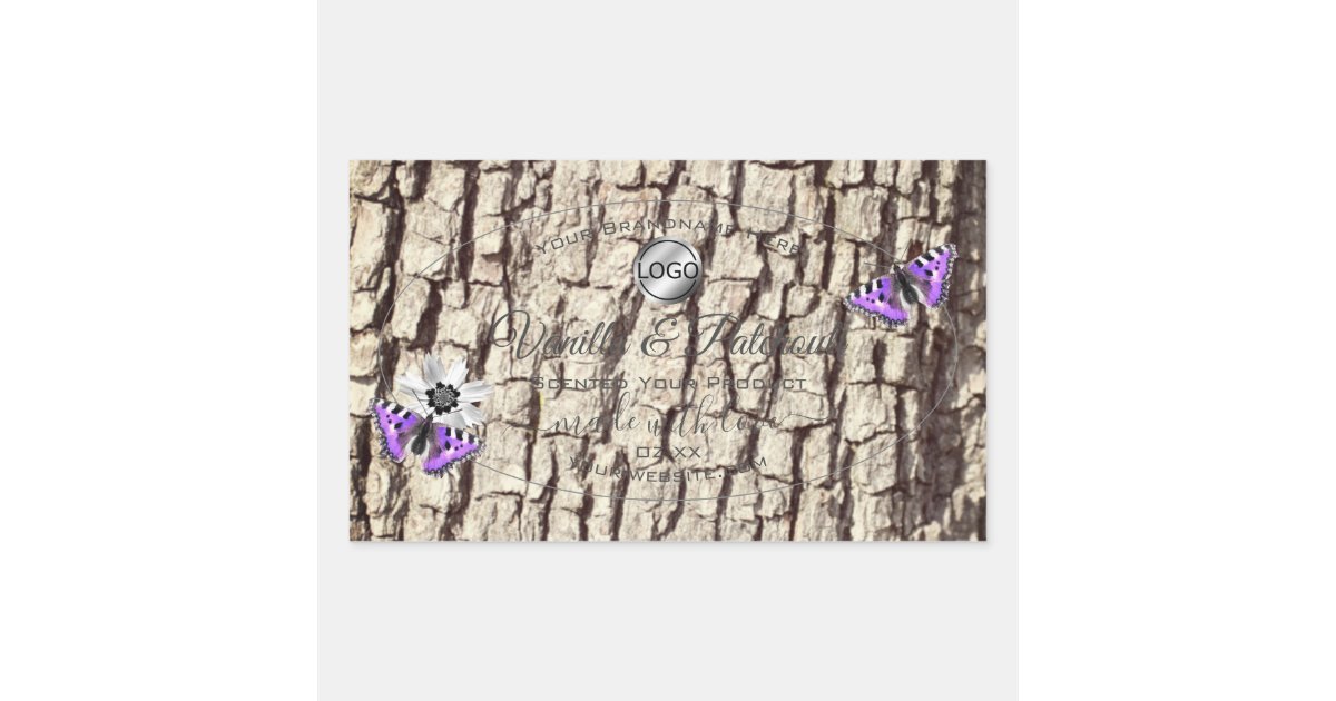Natural Tree Bark Wood Grain Product Labels Logo | Zazzle