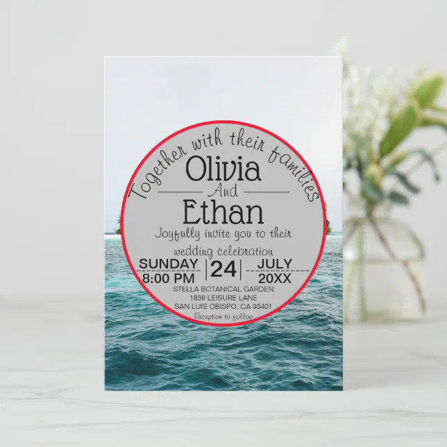 nature seaside island Wedding Invitation | Zazzle