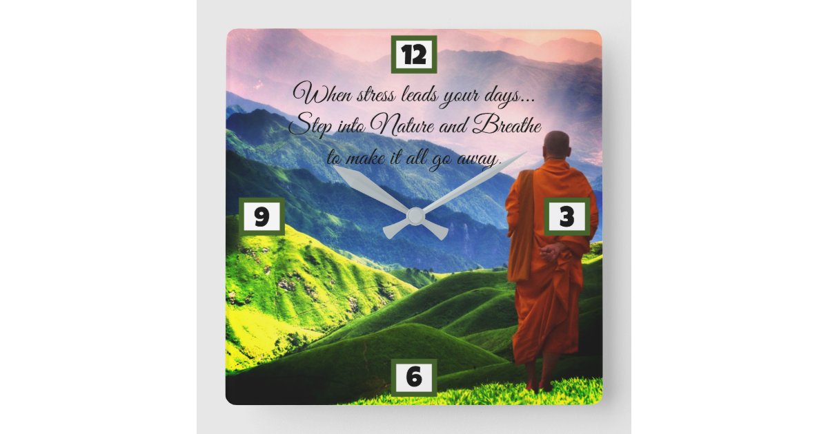 Nature Wisdom Square Wall Clock | Zazzle