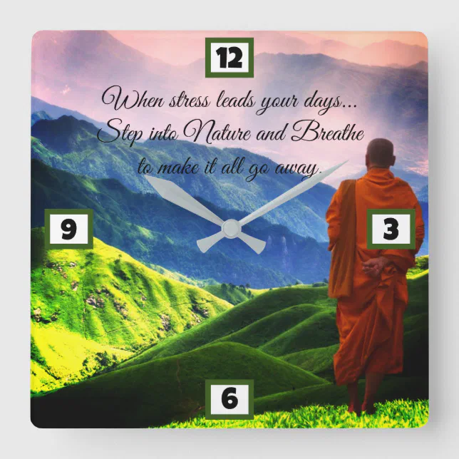 Nature Wisdom Square Wall Clock | Zazzle