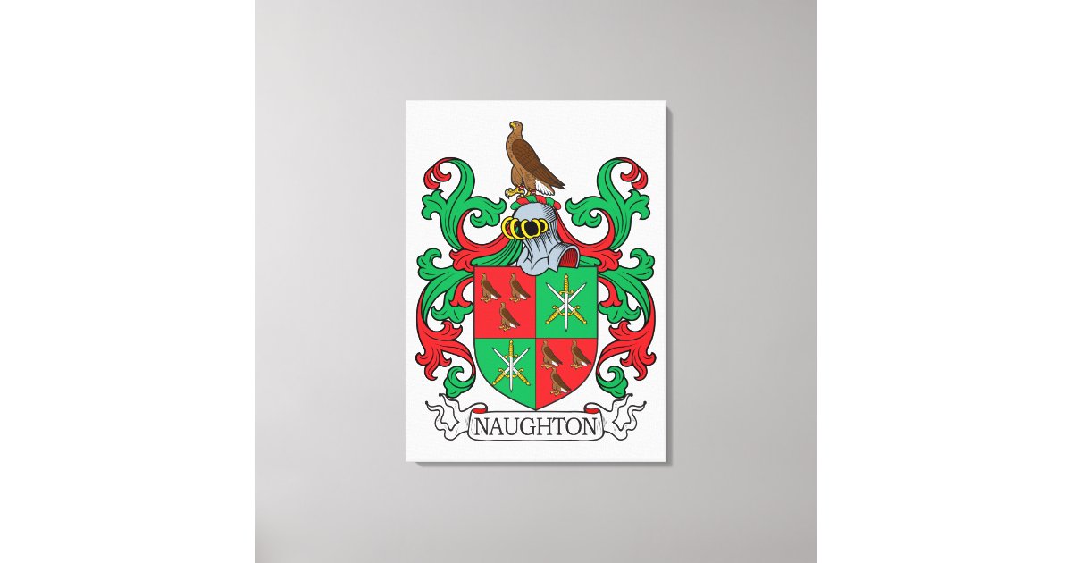 Naughton Family Crest Canvas Print | Zazzle