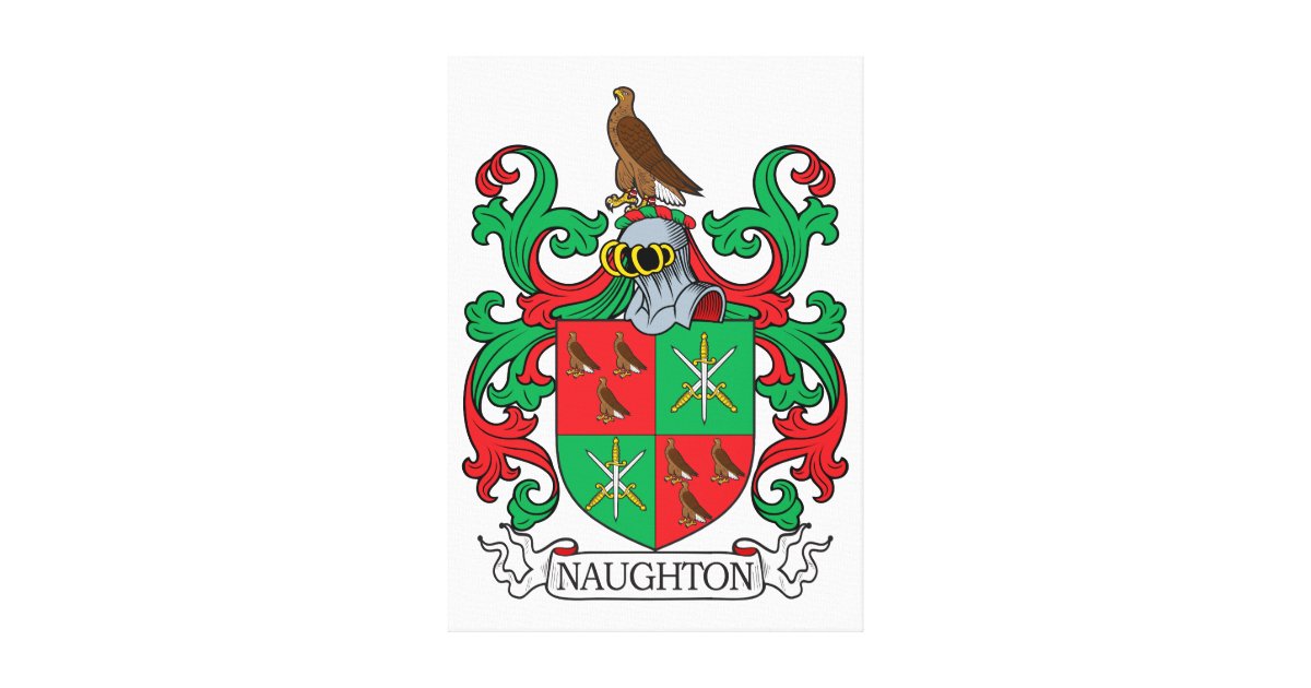 Naughton Family Crest Canvas Print | Zazzle