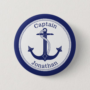 Boat Captain Badges & Pins | Zazzle UK