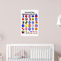 Nautical Flag Alphabet & Numerals Poster | Zazzle