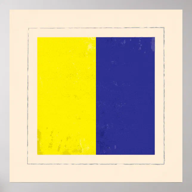 Nautical Letter “K” Signal Flag Poster | Zazzle