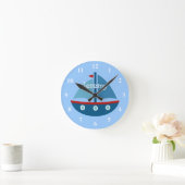 Nautical theme sail boat wall clock for kids room | Zazzle