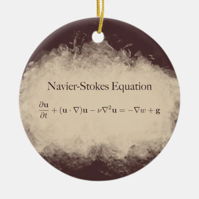 Navier Stokes Equation Math & Science Ornament | Zazzle