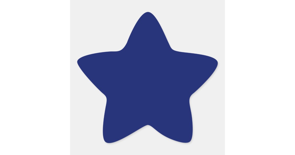 Navy Blue Star Sticker | Zazzle