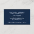 Navy QR Code Minimal Logo Professional Business Card | Zazzle
