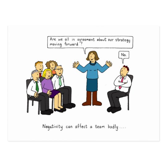 Negativity in the Workplace Humor. Postcard | Zazzle.co.uk