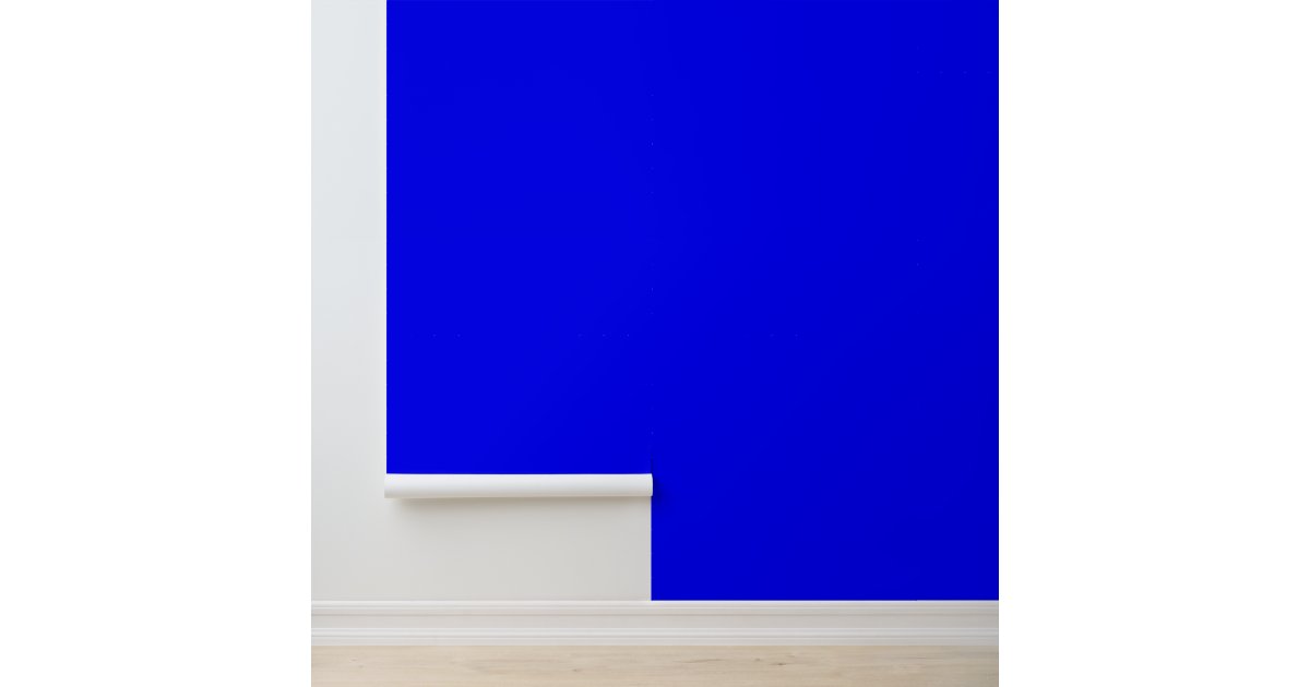 Neon Blue Solid Colour Wallpaper | Zazzle