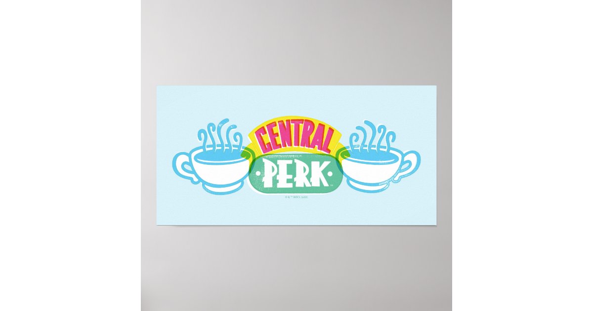 Neon Central Perk Logo Poster | Zazzle