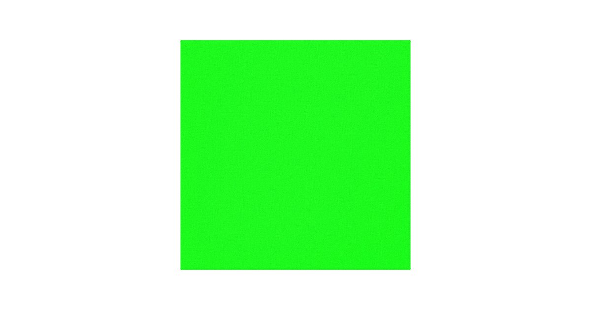 Neon green hex code 00FF00 Canvas Print | Zazzle