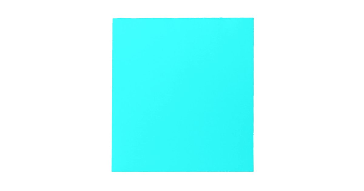 Neon light blue 00ffff notepad | Zazzle